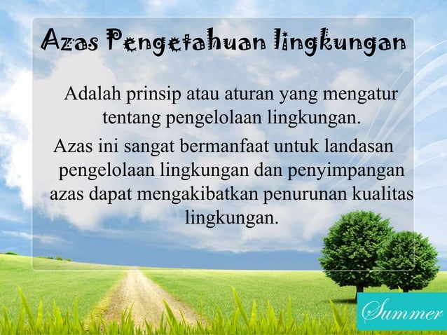 azas azas lingkungan hidup | PPTX