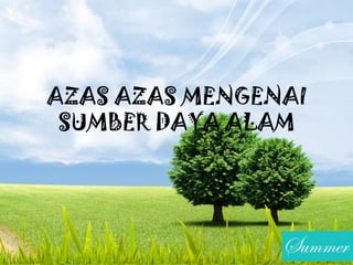 azas azas lingkungan hidup | PPTX