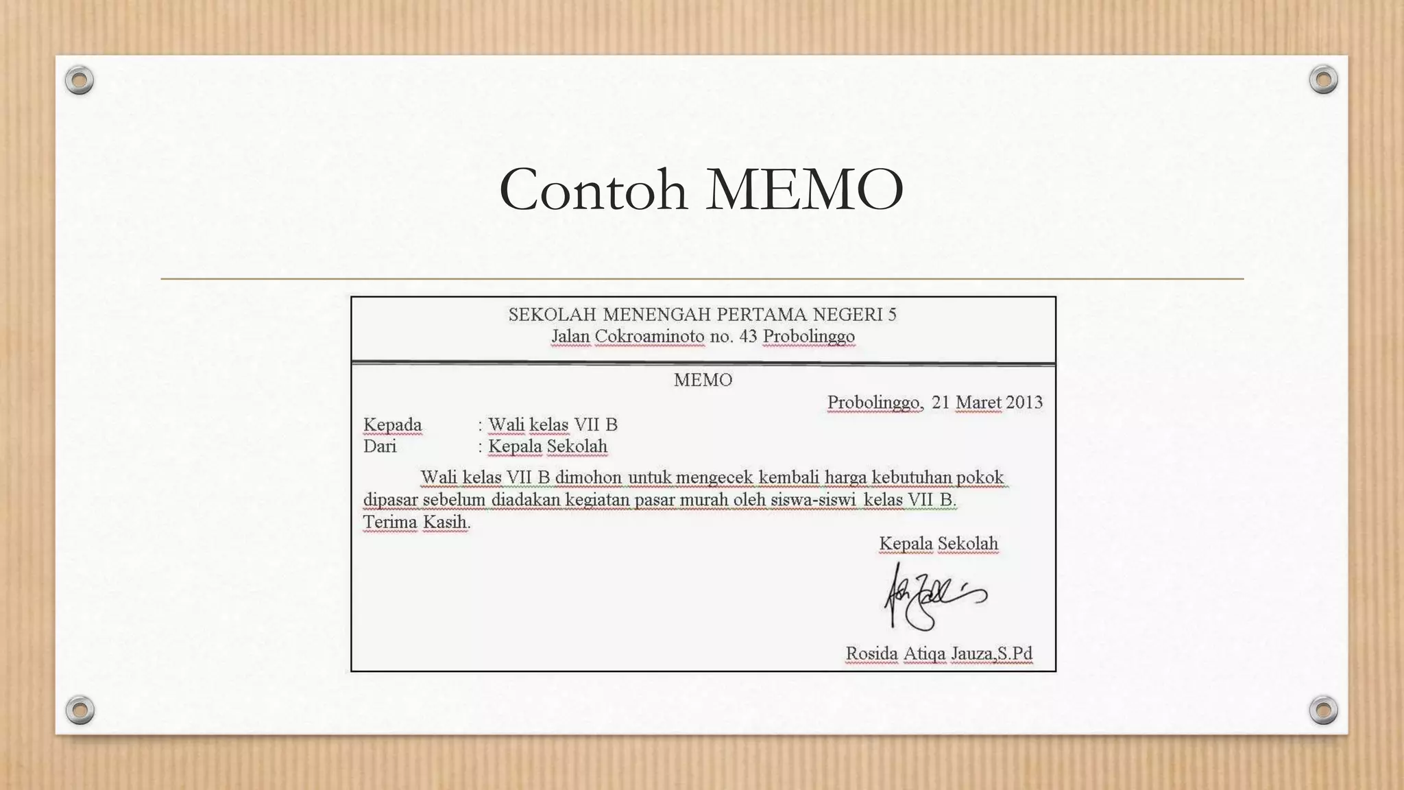 Presentasi B. Indonesia- Memo | PPTX