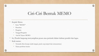 Presentasi B. Indonesia- Memo | PPTX