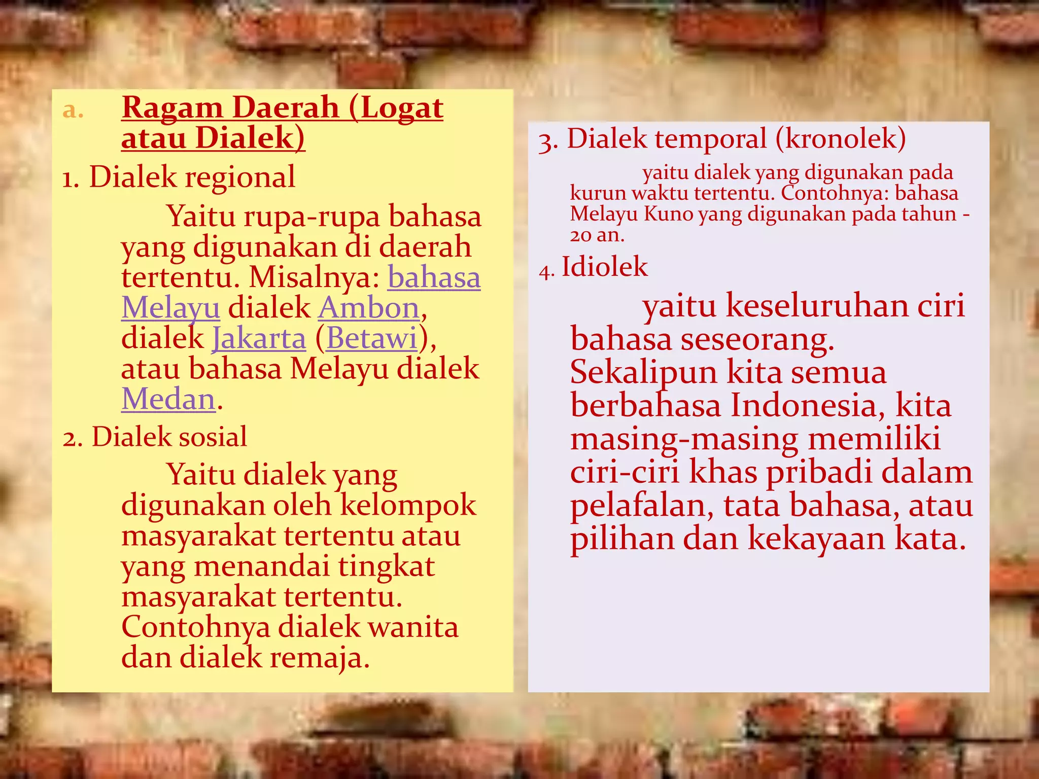 Presentasi Ragam Bahasa Indonesia | PPTX