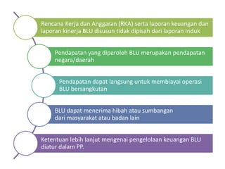 Presentasi badan layanan umum (blu) dan blu rumah sakit | PPTX