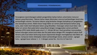 tahap proses pembuatan beton | PPTX