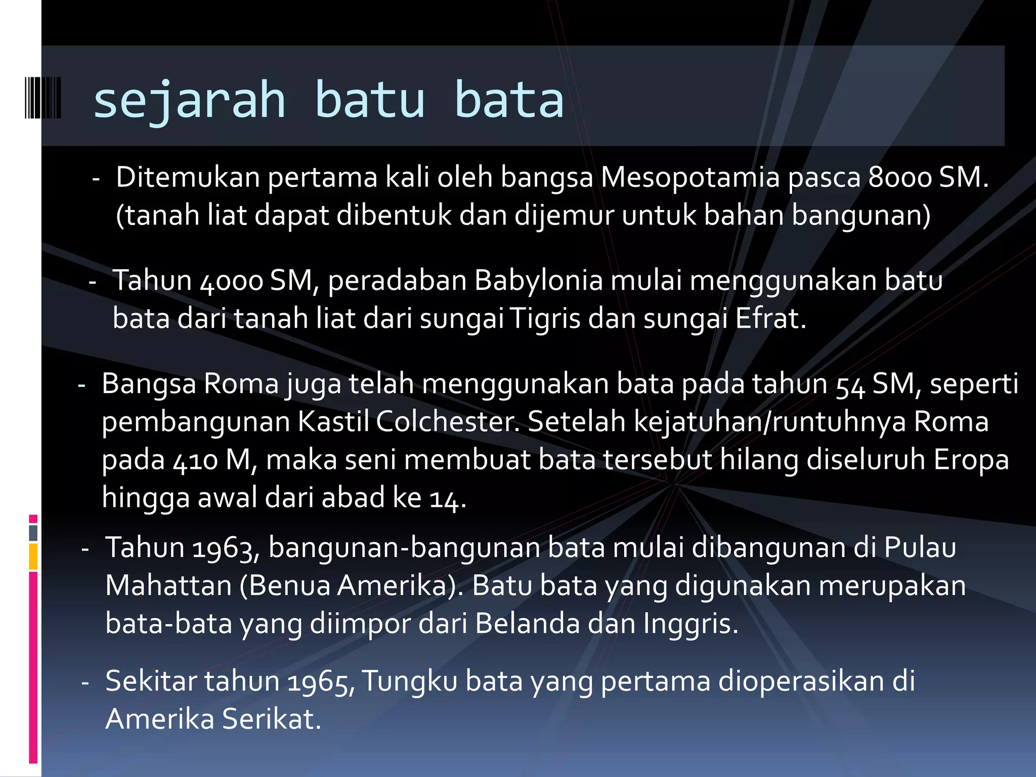 Presentasi bahan bata | PPTX