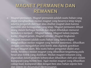 Presentasi bahan listrik dan magnet | PPTX