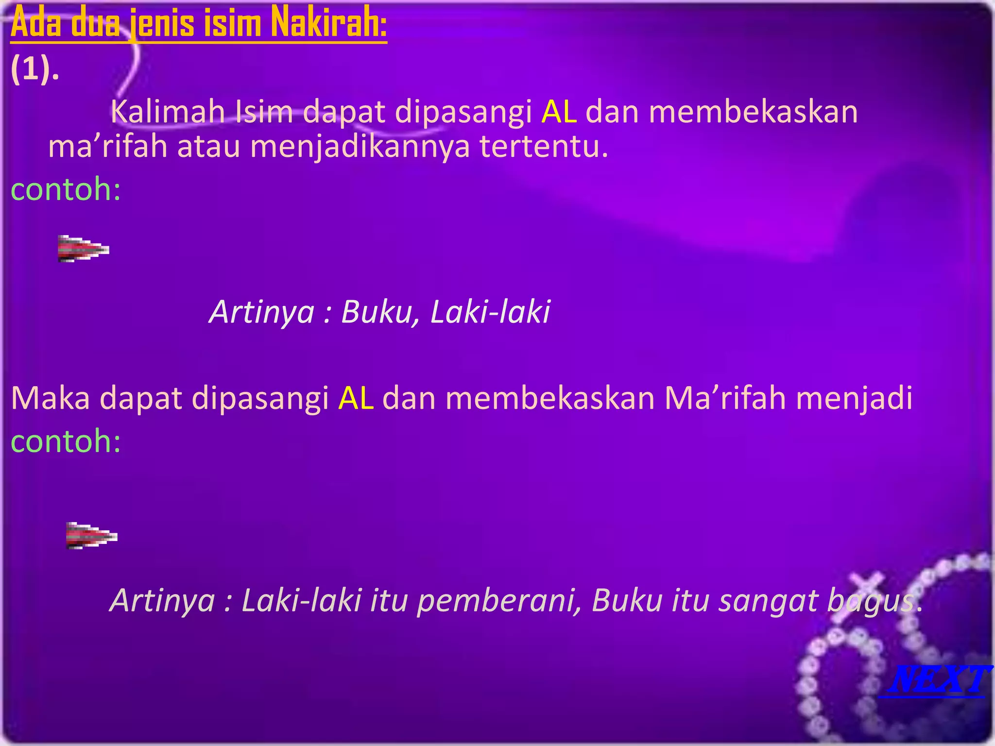 isim nakirah dan ma'rifah | PPTX