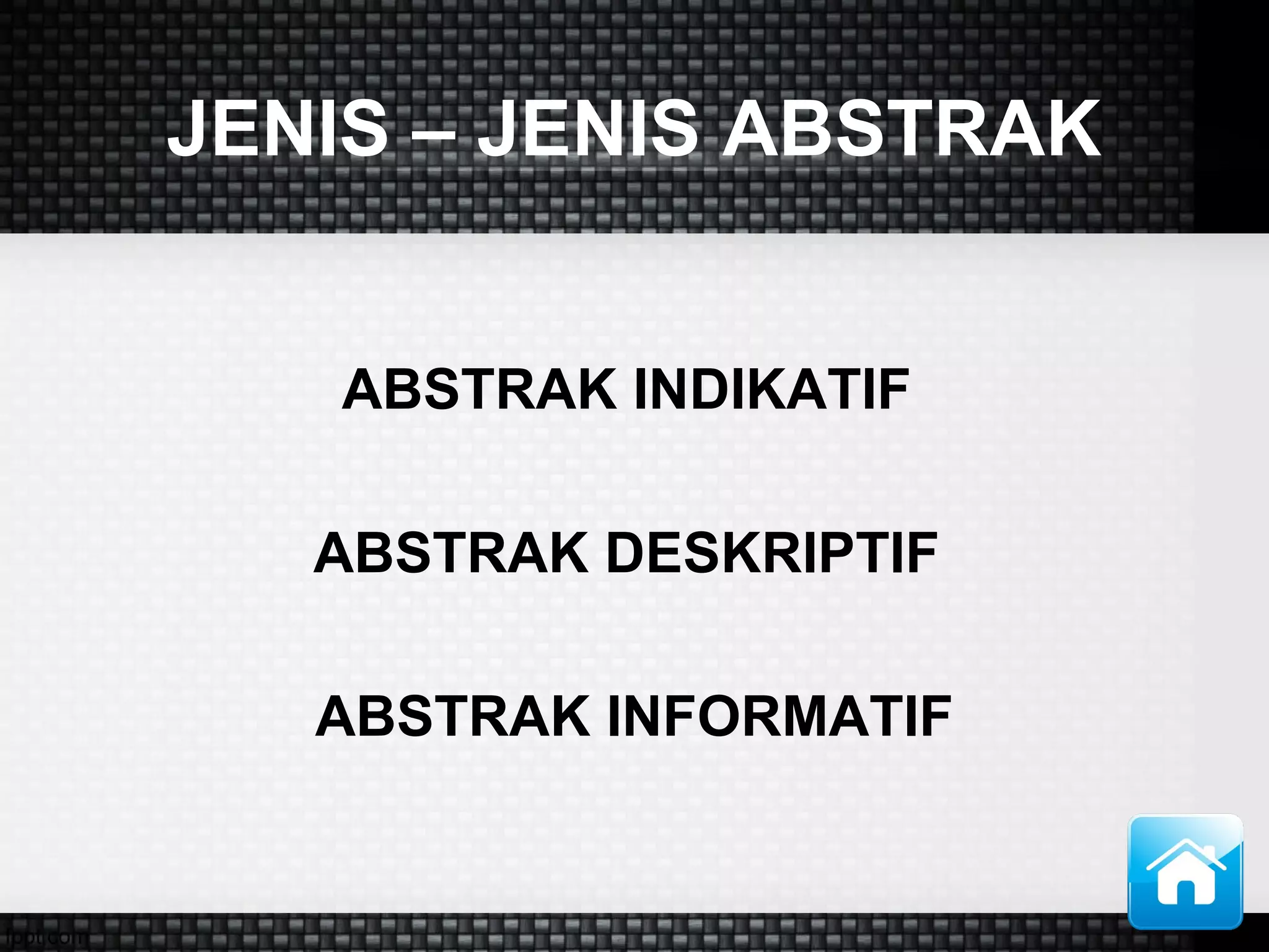 Presentasi bahasa indonesia abstrak | PPT