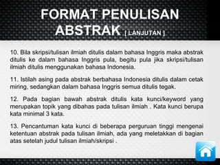 Presentasi bahasa indonesia abstrak | PPT