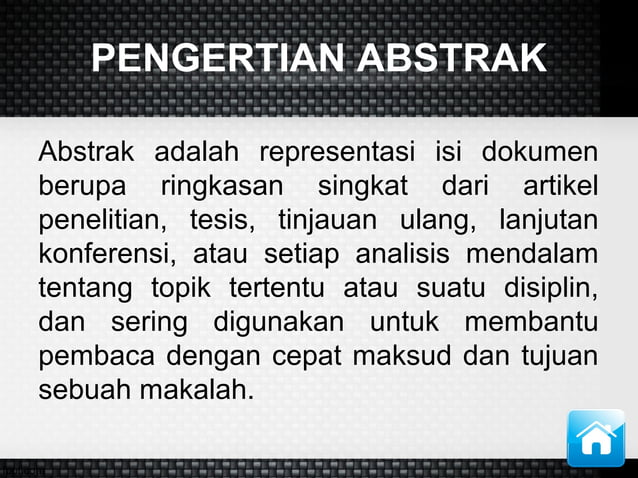 Presentasi bahasa indonesia abstrak | PPT