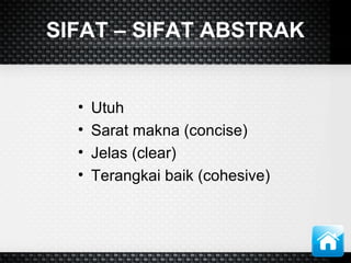 Presentasi bahasa indonesia abstrak | PPT