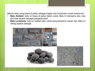 Batu sebagai Material pada Bangunan | PPTX