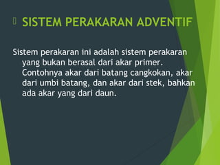 Presentasi Organ Tumbuhan Akar | PPT