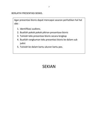 Presentasi bisnis | DOCX