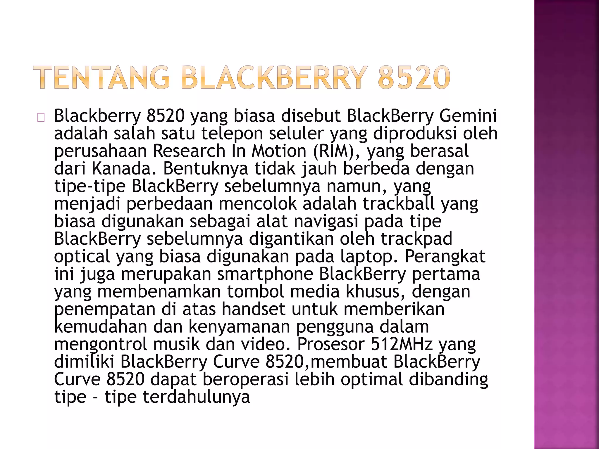 Presentasi blackberry | PPTX