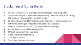 Teknologi Blockchain dan Implikasinya Terhadap Dunia Bisnis | PDF