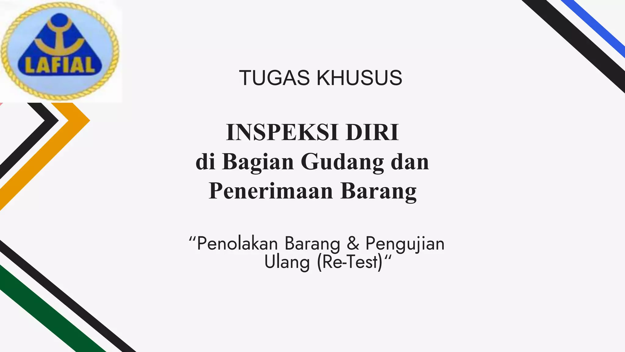 inspeksi diri (CAPA) industri | PPTX