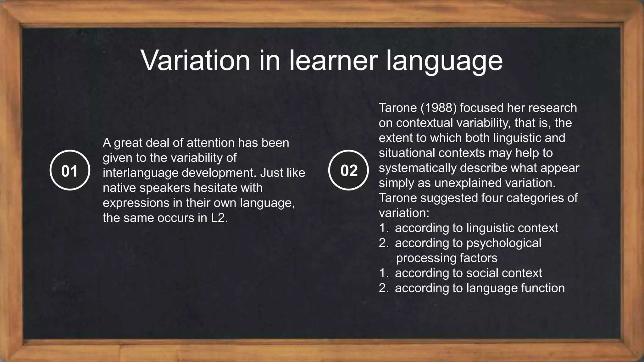 Stages of Learner Language Development | PPTX