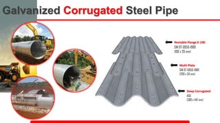 Presentasi Produk Pipa Baja Bergelombang, Nestable Flange | PDF
