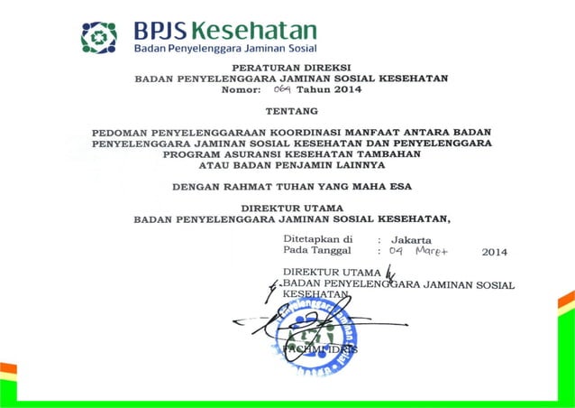 Presentasi COB (Coordination of Benefit) BPJS Kesehatan - HRCR | PDF