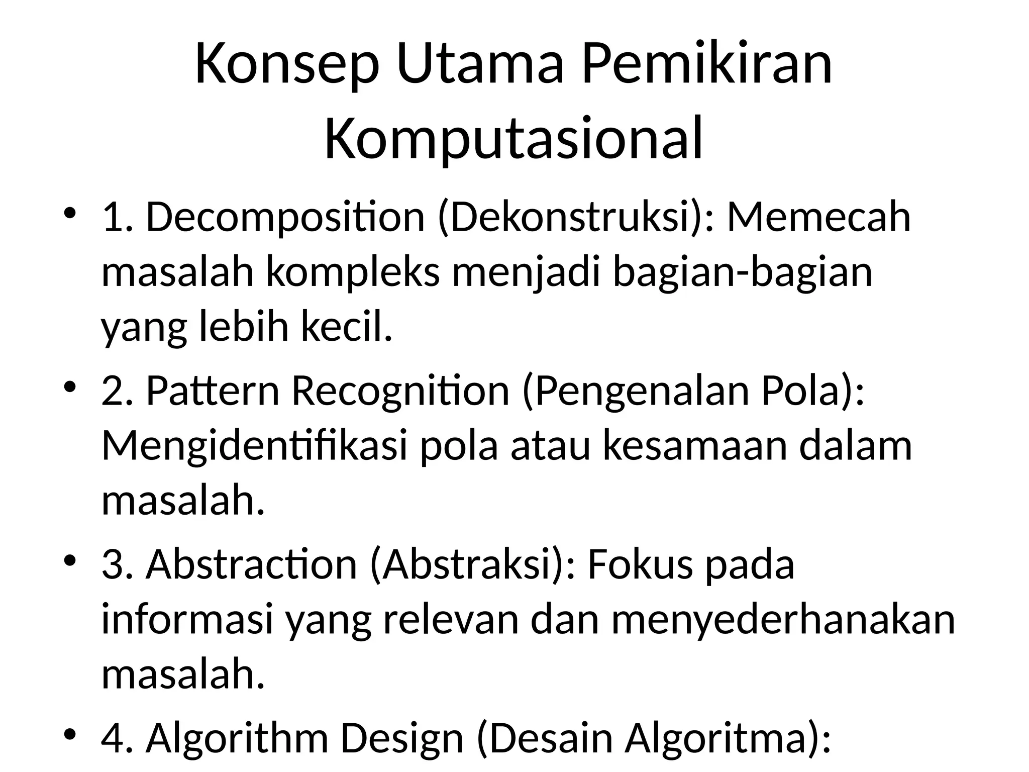 Computational Thinking dan berfikir komputasi | PPTX