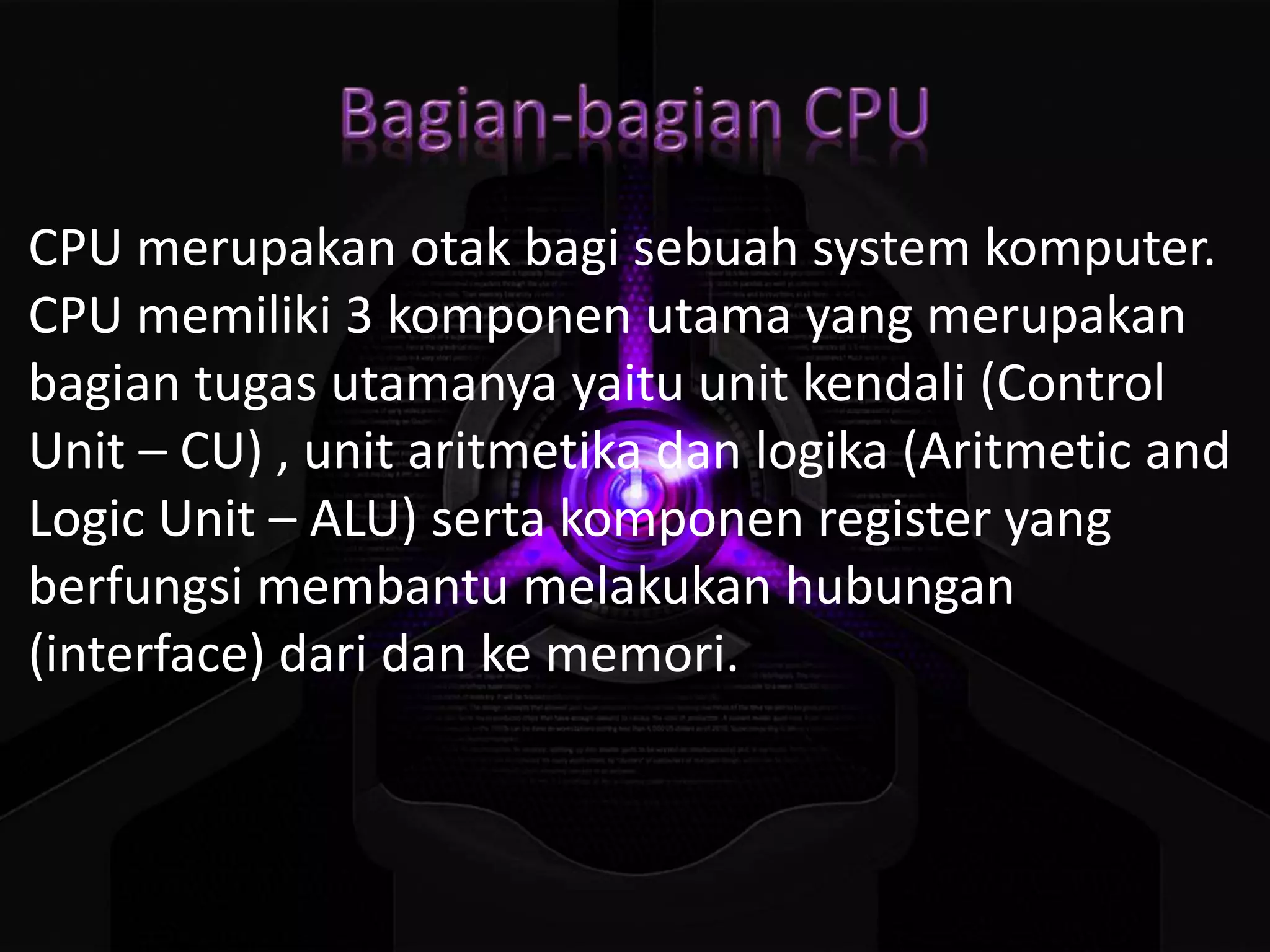 Presentasi seputar CPU | PPTX
