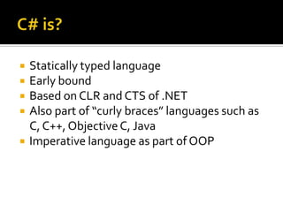 Introduction to C# 3.0 | PPT