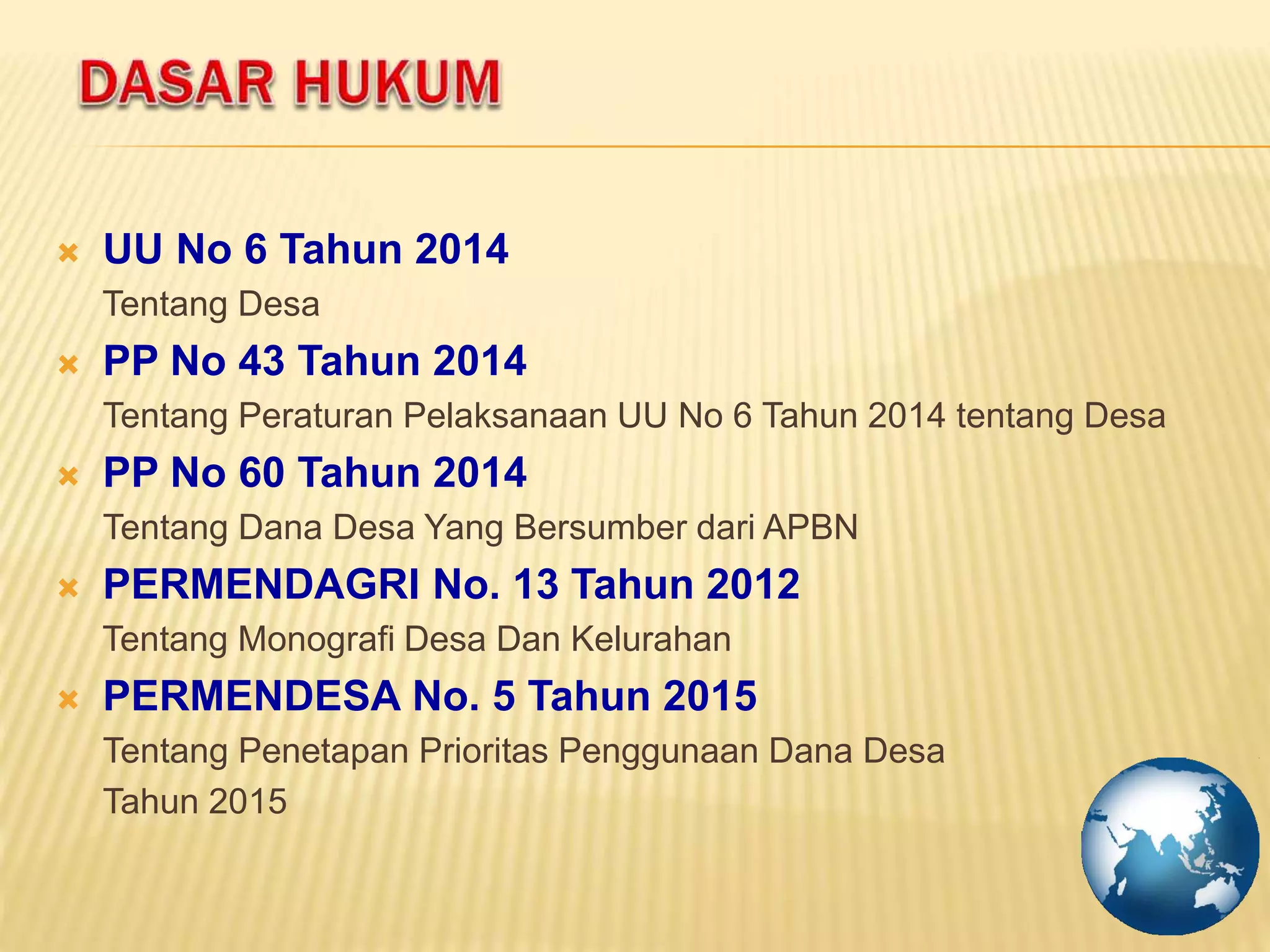 Presentasi dana desa | PPTX