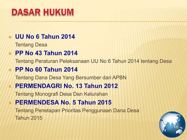 Presentasi dana desa | PPTX