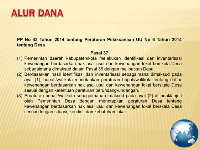 Presentasi dana desa | PPTX