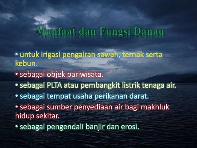 JENIS -JENIS DANAU | PPT