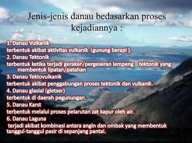 JENIS -JENIS DANAU | PPT