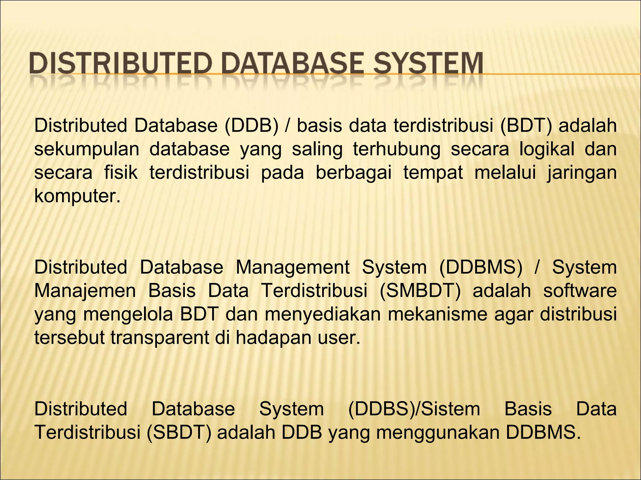 Presentasi database terdistribusi new 2 | PPT
