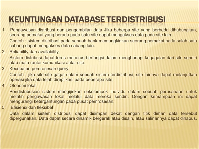 Presentasi database terdistribusi new 2 | PPT