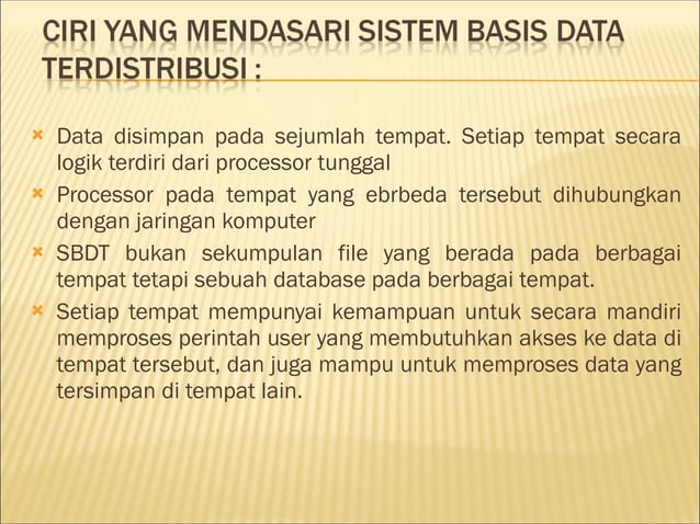 Presentasi database terdistribusi new 2 | PPT