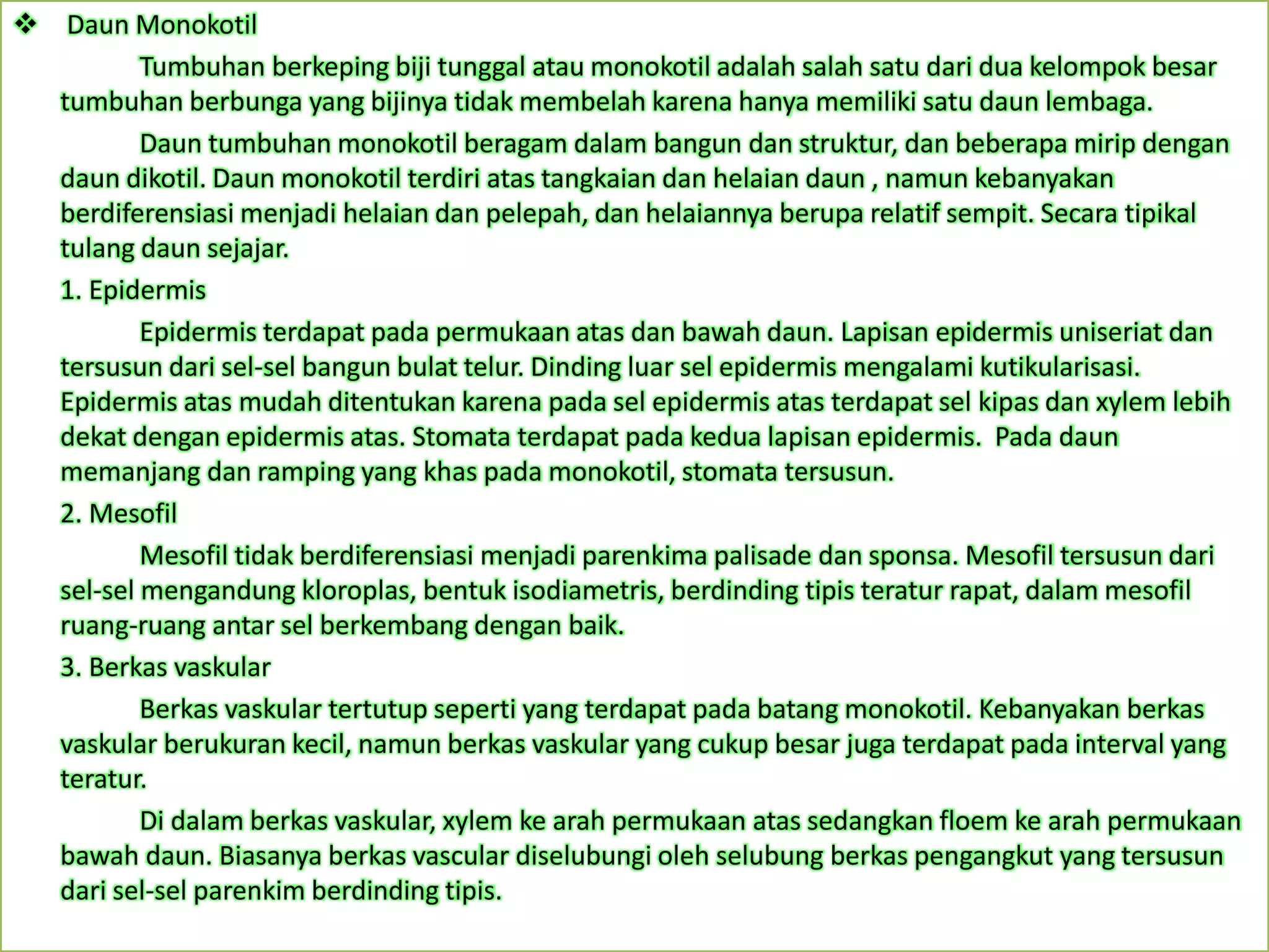 Struktur dan Fungsi Jaringan Pada Daun | PPTX