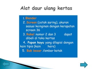 Presentasi daur ulang kertas 1 | PPT