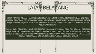 PRESENTASI DAVINA FIX PT GEOMIN ANTAM TBK | PPTX