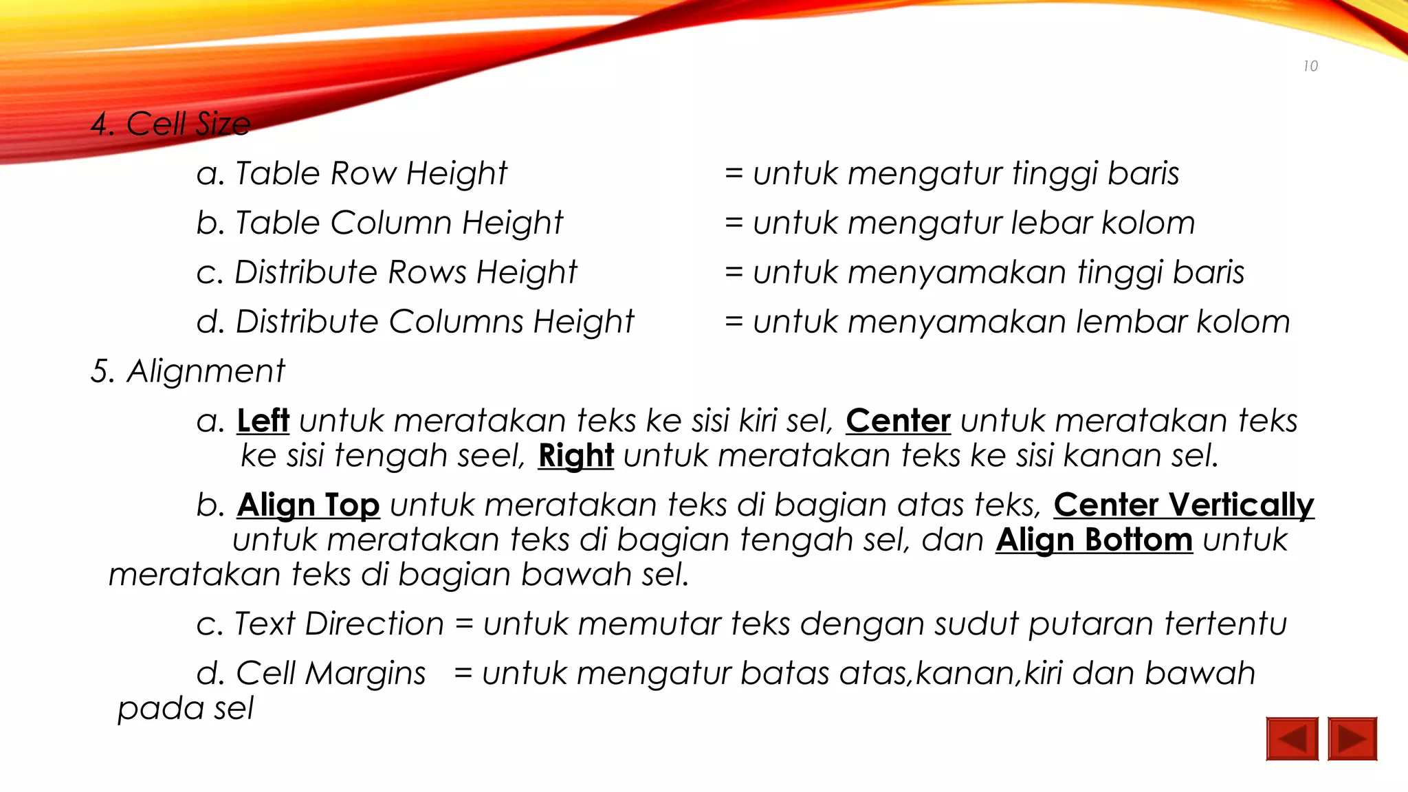 Presentasi dengan variasi tabel, grafik, gambar | PPT