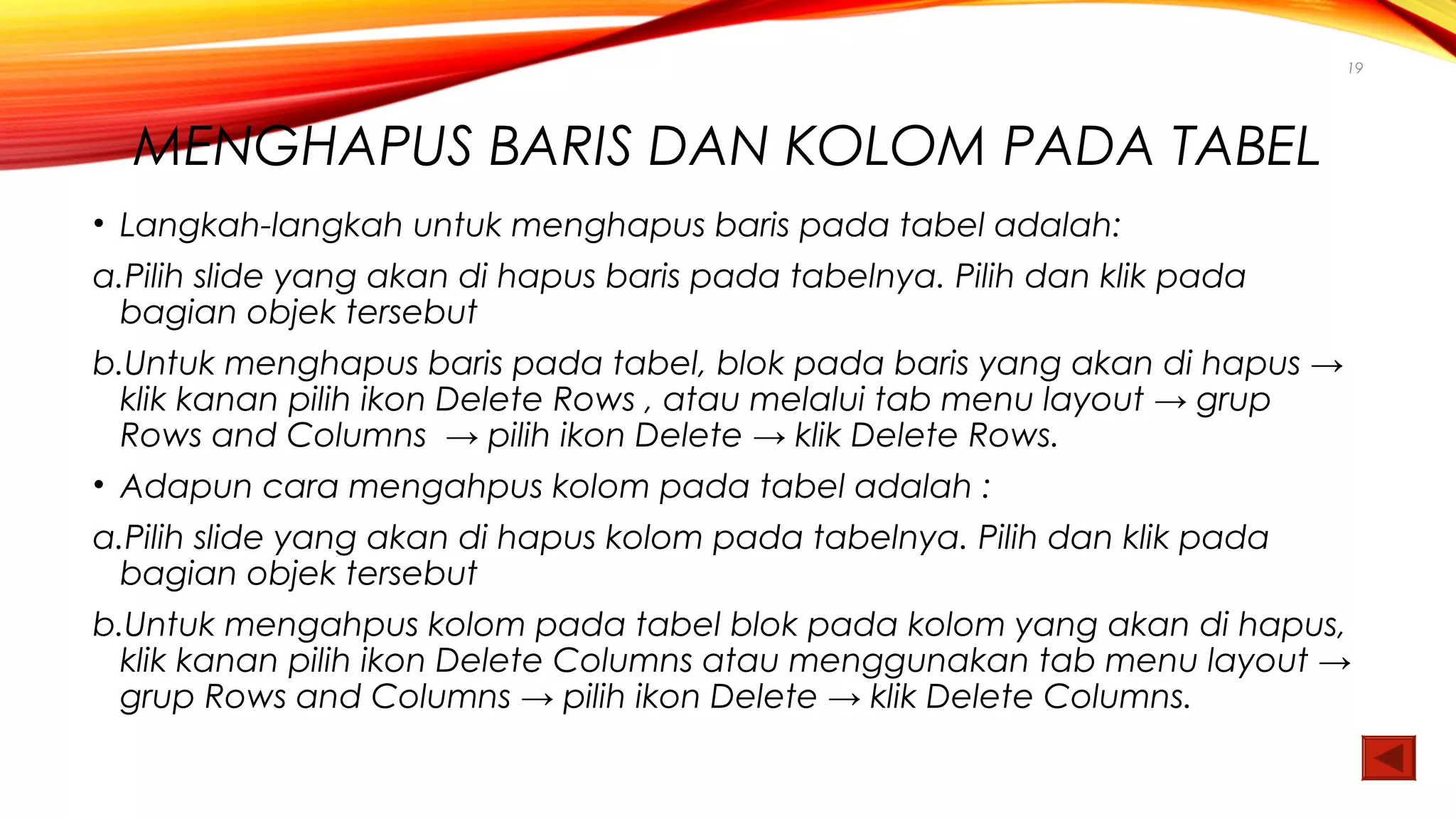 Presentasi dengan variasi tabel, grafik, gambar | PPT