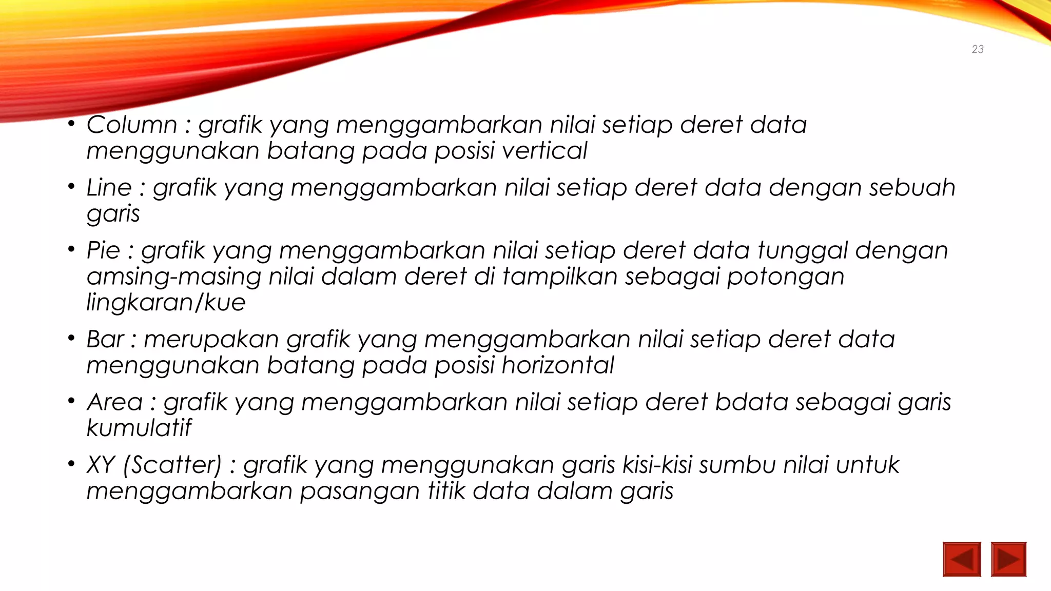 Presentasi dengan variasi tabel, grafik, gambar | PPT