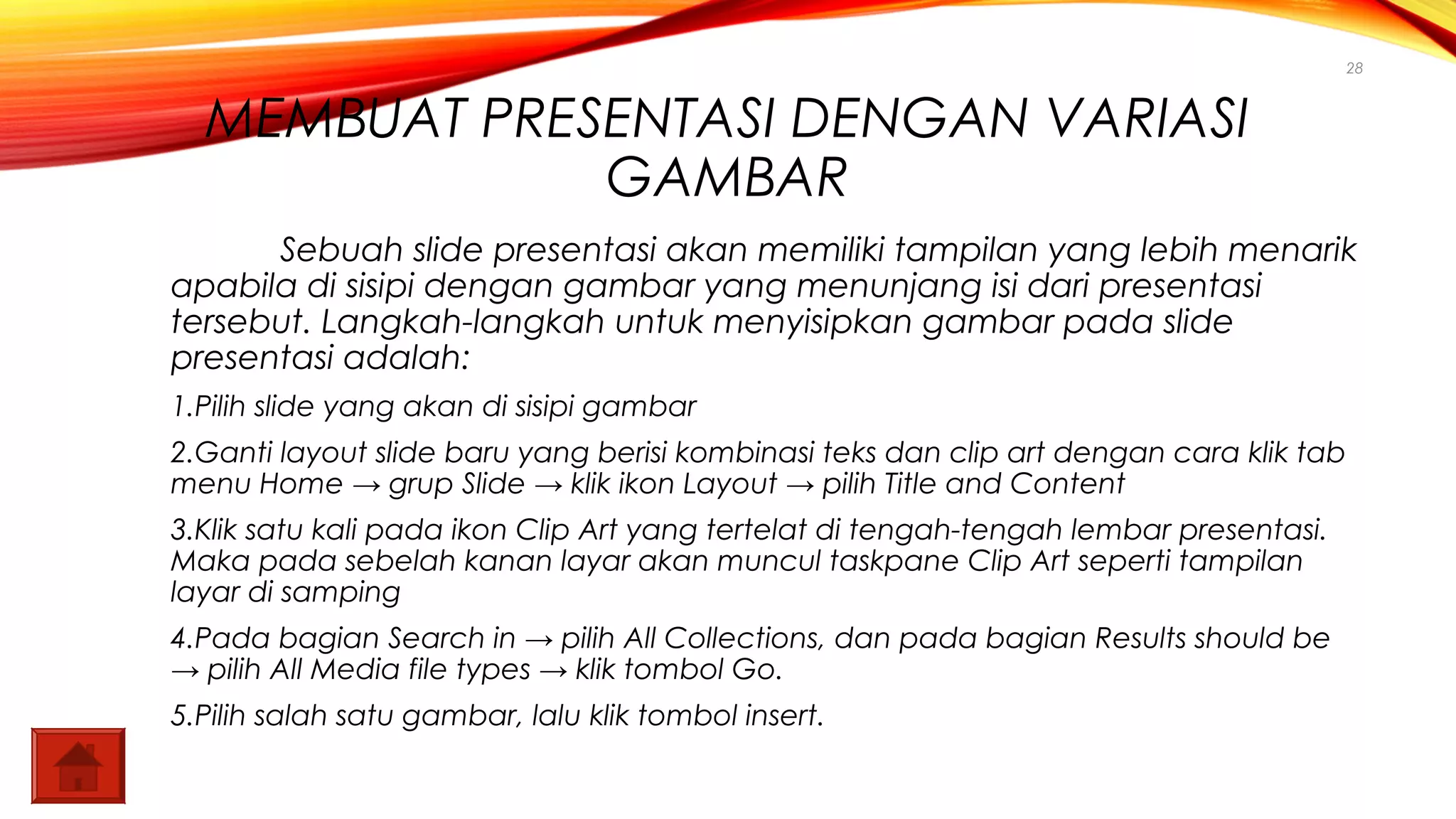 Presentasi dengan variasi tabel, grafik, gambar | PPT