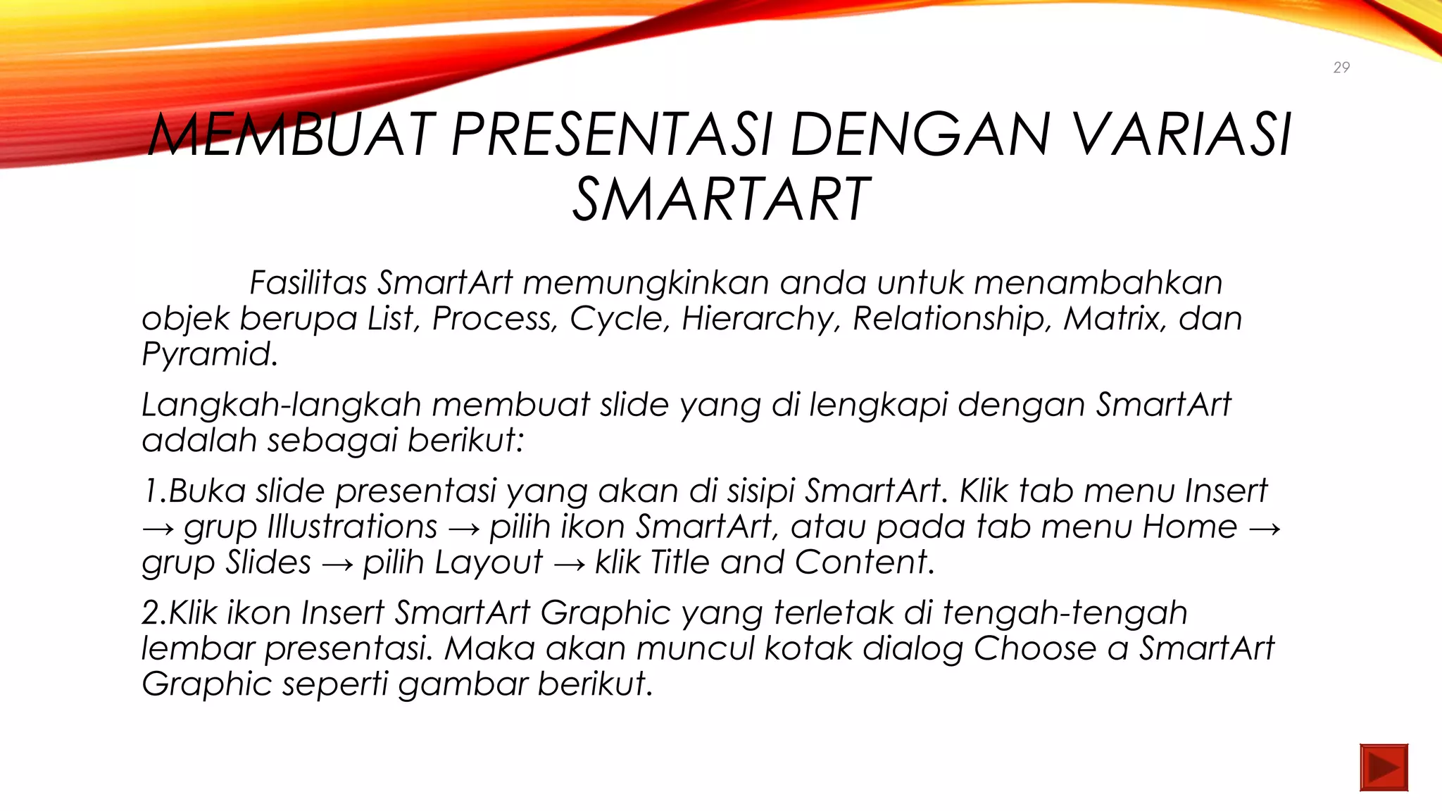 Presentasi dengan variasi tabel, grafik, gambar | PPT