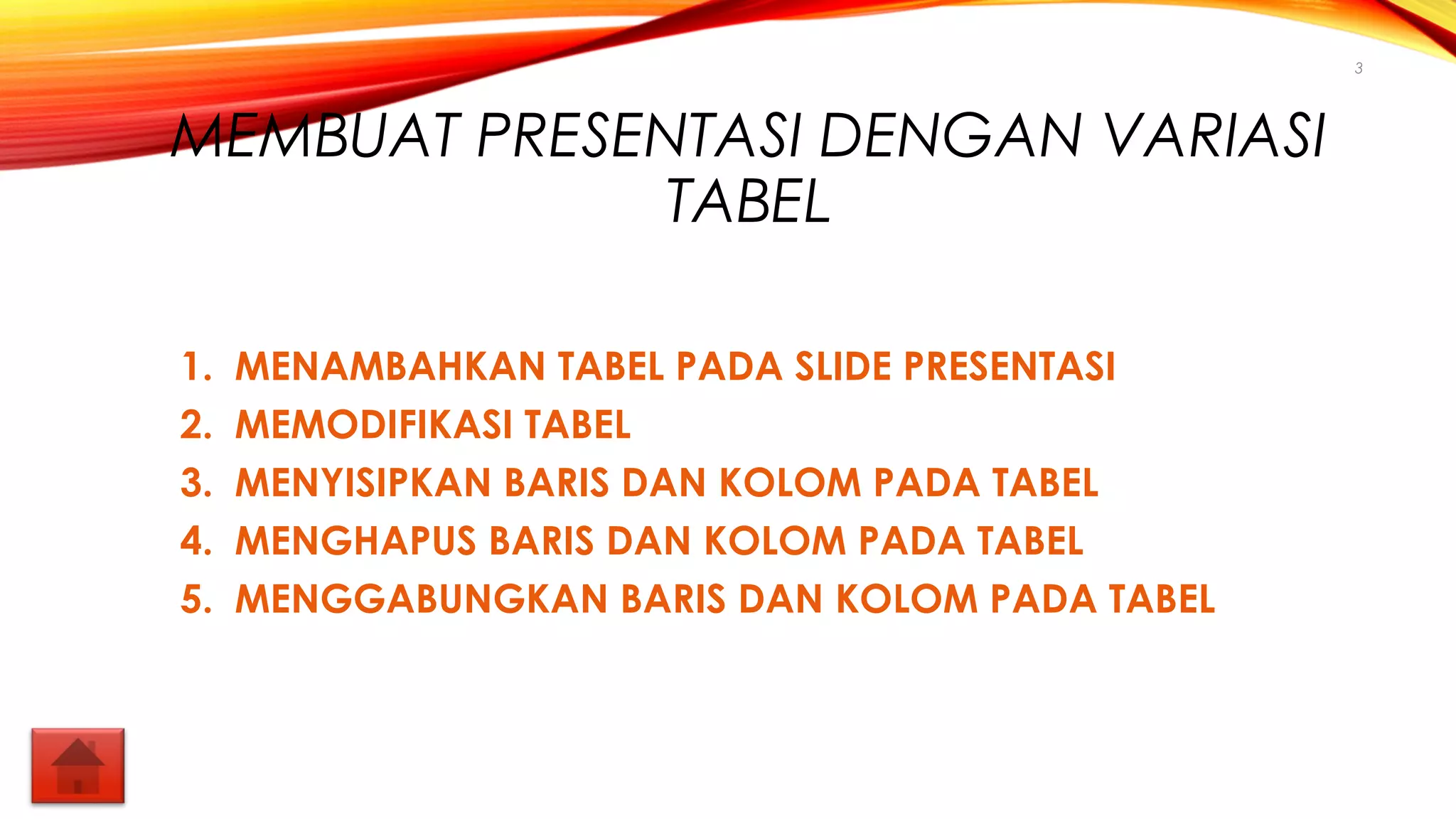 Presentasi dengan variasi tabel, grafik, gambar | PPT