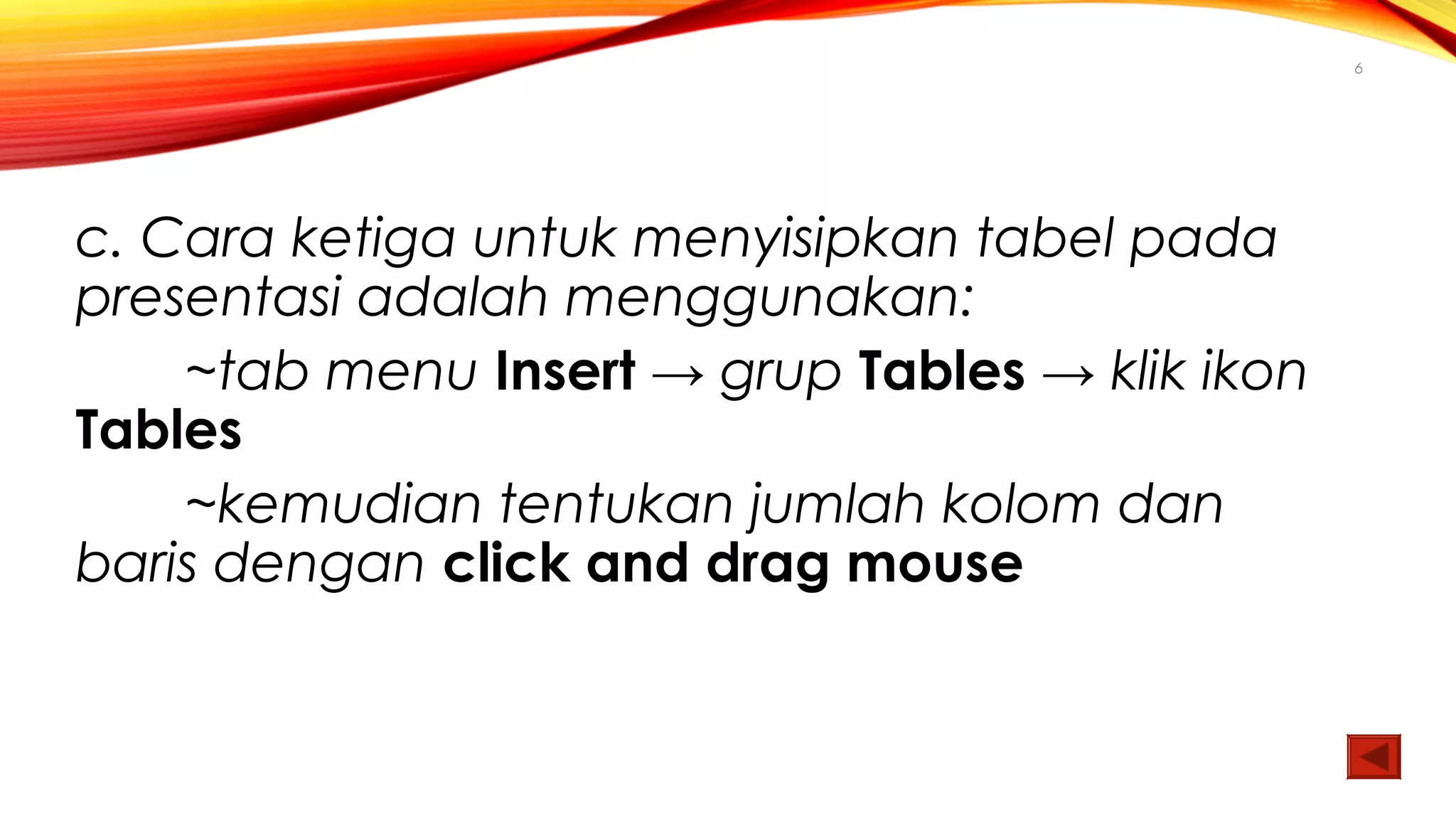 Presentasi dengan variasi tabel, grafik, gambar | PPT