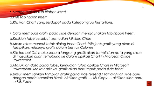 Presentasi dengan variasi tabel, grafik, gambar | PPT