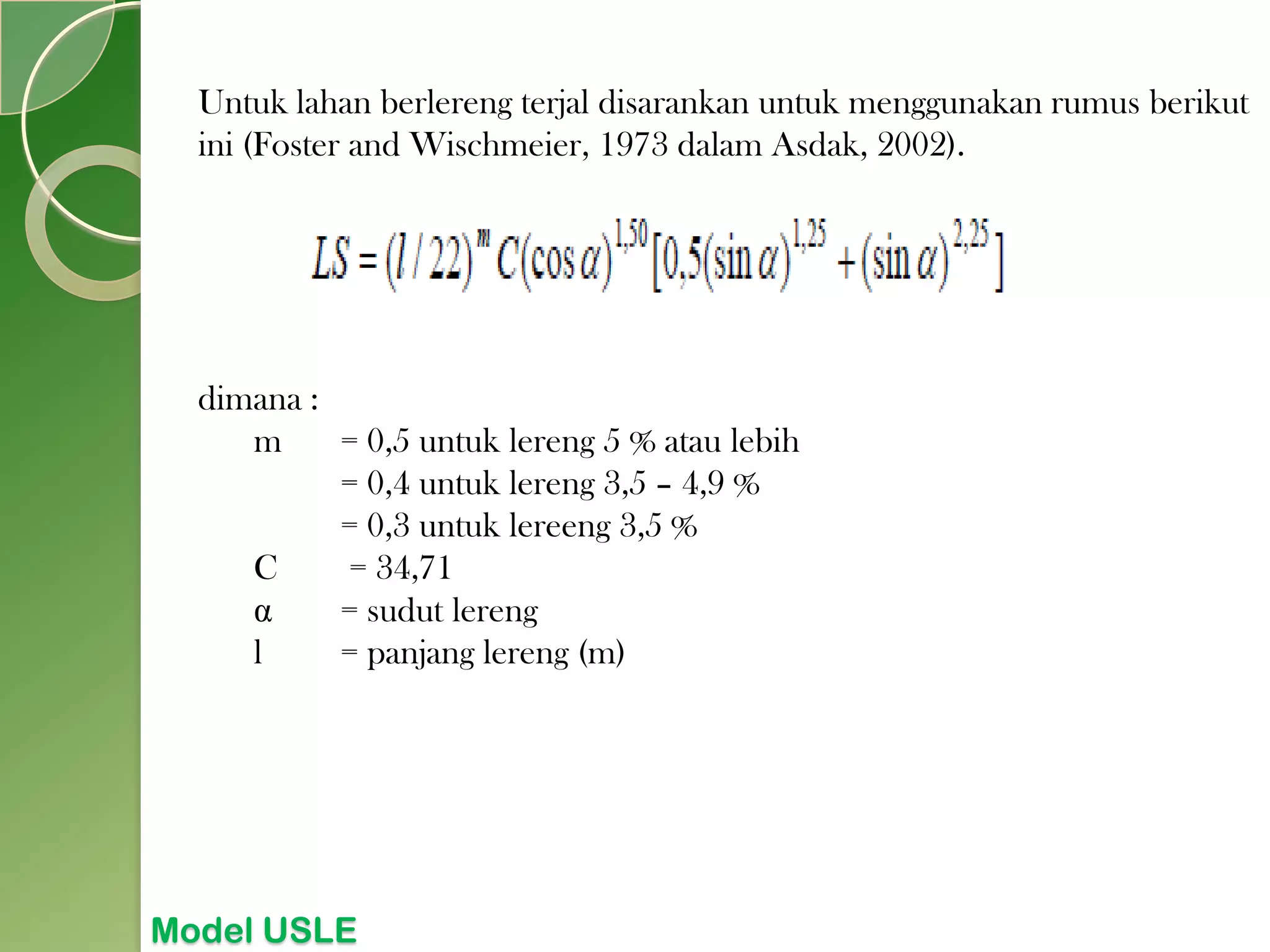 Menetukan Laju Erosi oleh Karina Dwidha P. ( A1H009043 ) | PPTX