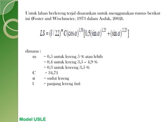 Menetukan Laju Erosi oleh Karina Dwidha P. ( A1H009043 ) | PPTX