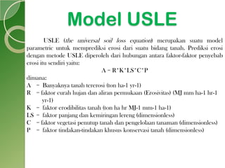 Menetukan Laju Erosi oleh Karina Dwidha P. ( A1H009043 ) | PPTX