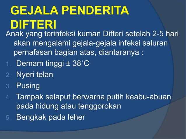 Presentasi difteri | PPTX