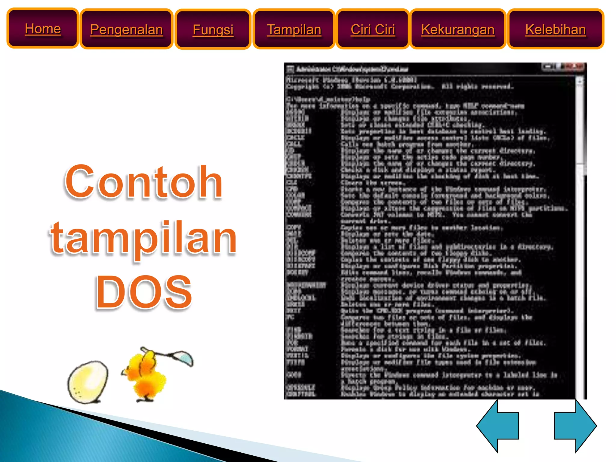 Presentasi DOS (Disk Operating System) | PPTX